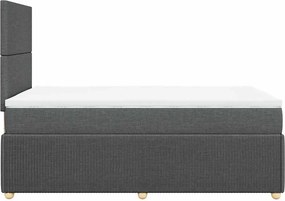 Box spring postel s matrací tmavě šedá 120x190 cm textil 3291989