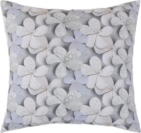 Bellatex Polštářek DITA 45x45 cm Květ šedá