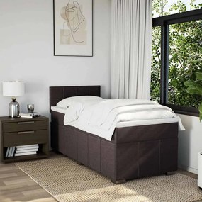 Box spring postel s matrací tmavě hnědá 90x200 cm textil 3286954