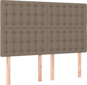 Box spring postel s matrací taupe 140x190 cm textil 3131749