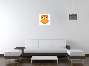 Gario Obraz na plátně Oranžová sovička Rozměry: 30 x 30 cm