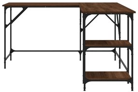 Petromila Psací stůl hnědý dub 139 x 139 x 75 cm kompozitní dřevo