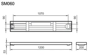 LED svítidlo Philips SM060C LED34S/840 PSU W20L120 34W 3400lm 4000K neutrální bílá UGR<19