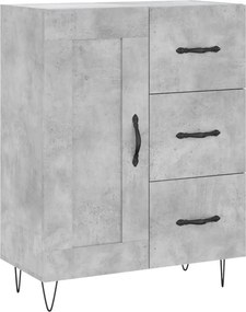 Skříň highboard betonově šedá 69,5x34x180 cm kompozitní dřevo 3190017