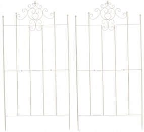 2x Mřížka na popínavé rostliny Paula - 180 x 85,5 cm - Krémová antik