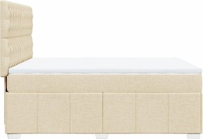Box spring postel s matrací krémová 140x190 cm textil 3291675