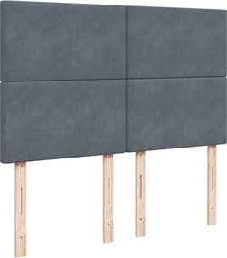 Box spring postel s matrací tmavě šedá 140x200 cm samet 3293225