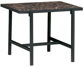 OnaDnes -20% Hoorns Hnědý mramorový odkládací stolek Dable 50 x 44 cm