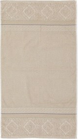 Pip Studio ručníky z bavlněného froté Soft Zellige, khaki (Luxusní ručníky z bavlněného froté v designu Soft Zellige v barvě khaki)
