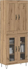 Vysoký bufet Artisanový dub 69,5 x 34 x 180 cm Kompozitní dřevo 3403169