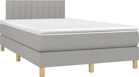 Box spring postel s matrací světle šedá 120 x 200 cm textil 3140761