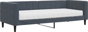 Válenda s matrací tmavě šedá 80 x 200 cm samet 3196661