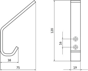 Siro Nábytkový věšák ONLY bílá lesk