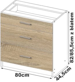 Kuchyňská skříňka Artus S80 SZ3