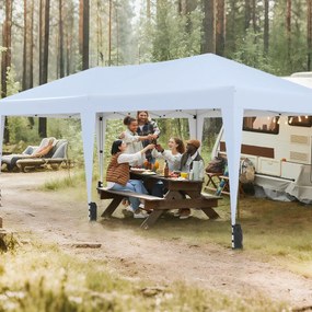 Costway Výsuvný skládací altán s taškou na kolečkách a UV ochranou 50+ – 3 × 6 m