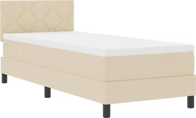 Postel s boxspringem s čelo Krémová 80 x 200 cm textil 3338725