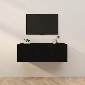 Nástěnné TV skříňky 2 ks černé 57 x 34,5 x 40 cm