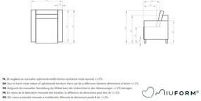 Tmavě modré manšestrové křeslo Lofty Lilly – Miuform