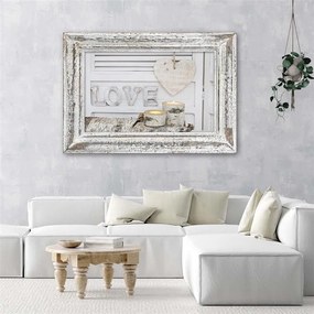 Gario Obraz na plátně Domov a srdce v březových tónech Rozměry: 60 x 40 cm