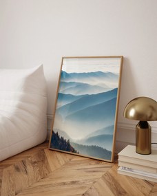 Oboustranný plakát Mlhavá Krajina / Podzimní Stromy | 30 x 42 cm | DP351303