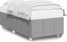Rám postele bez matrace světle šedý 90 x 200 cm textil 3284804