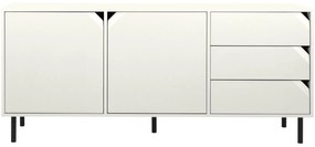 Matně bílá lakovaná komoda Tenzo Corner 176,5 x 43 cm