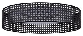 Duolla - LED Stropní svítidlo ROLLER RATTAN LED/24W/230V pr. 45 cm černá
