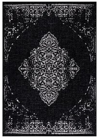 Šňůrkový koberec Sunny ornament černý