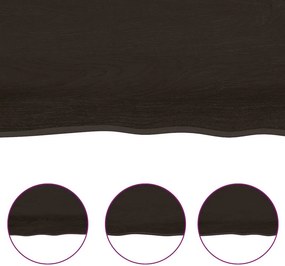 Koupelnová deska tmavě hnědá 160x60x(2-6) cm ošetřený masivní 3156256