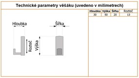 In-Design Nábytkový věšák April chrom satén malý