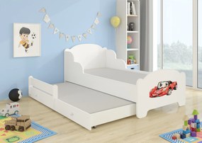 Dětská postel s matracemi AMADIS II 160x80 Motiv: ČERVENÉ AUTO