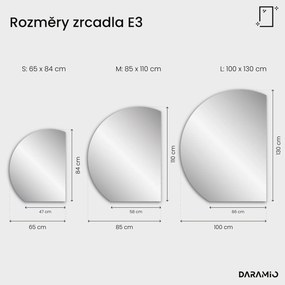 Kulaté zrcadlo do koupelny s LED osvětlením E3