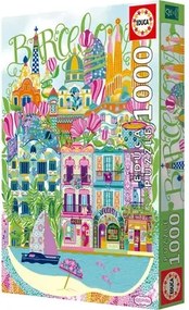 EDUCA Puzzle Car Pintos: Barcelona / 1000 dílků / 48 × 68 cm