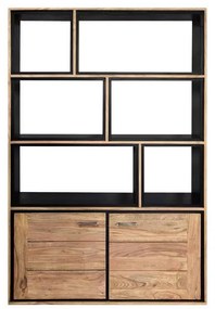 Massive home | Dřevěná knihovna BANDUNG masiv sheesham 120/180/40 cm- VÝPRODEJ