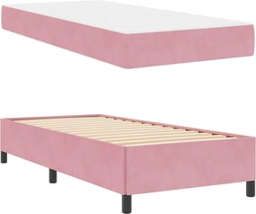 Rám postele Růžová 90 x 200 cm textil 3399041