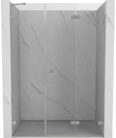 Mexen Lunar-F skládací sprchové dveře pravé 145 cm, transparentní, kartáčovaný nikl - 836S-145-050-97-00-P