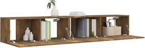 2dílný set TV skříněk kouřový dub kompozitní dřevo 3120281