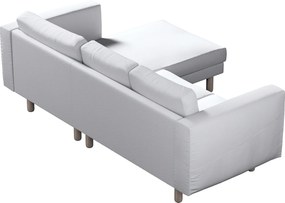 Potah na pohovku IKEA Norsborg 3-místná se šezlongem barva bílá látka pletený vzor