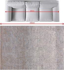 Koberec Breeze beige/raw blue 160x230 cm