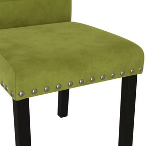 Petromila Jídelní židle 6 ks světle zelené samet