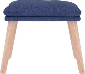 Podnožka modrá 45 x 29,5 x 35 cm textil 341428