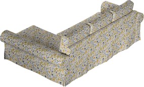 Potah na pohovku IKEA Backabro rozkládací se šezlongem barva žlutá látka pletený vzor, vzorované
