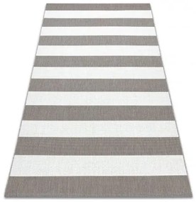 Koberec FLAT SISAL 48644686 Pruhy bílá béžový
