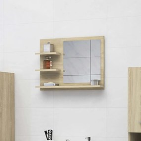 Koupelnové zrcadlo dub sonoma 60x10,5x45 cm kompozitní dřevo