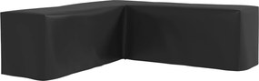 Ochranný kryt na zahradní nábytek Vodotěsný kryt ve tvaru L na rohovou pohovku, anti-UV 250 x 250 x 79 cm Černá barva