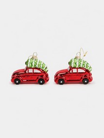 Sinsay - Vánoční baňky ve tvaru aut 2 pack - vícebarevná