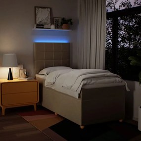 Box spring postel s matrací krémová 80 x 200 cm textil 3293412
