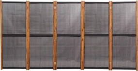 5dílný paraván černý 350 x 180 cm 319181