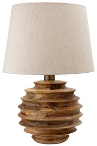 Stolní lampa v tmavě přírodní barvě s textilním stínidlem (výška 54 cm) Svale – Bloomingville