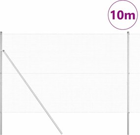 Zemní upevnění svařované drátěné ploty 10 x 1,5 m Stříbrná 3351584
